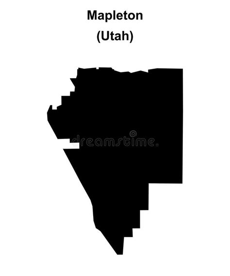 Mapleton Outline Map Stock Vector Illustration Of Detailed 357613897