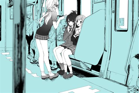 Safebooru 3girls Blurry Blurry Foreground Blush Depth Of Field Extra