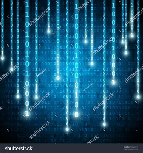 Vector Matrix Style Binary Background Falling Stock Vector Royalty Free 515087299 Shutterstock
