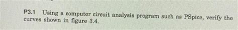 а P31 Using A Computer Circuit Analysis Program Such