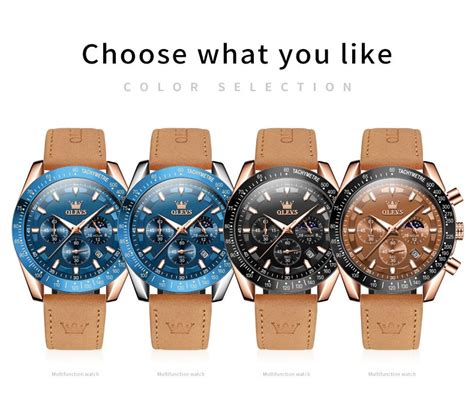 Olves Jam Tangan Lelaki Original Waterproof Fashion Moonphase Watches