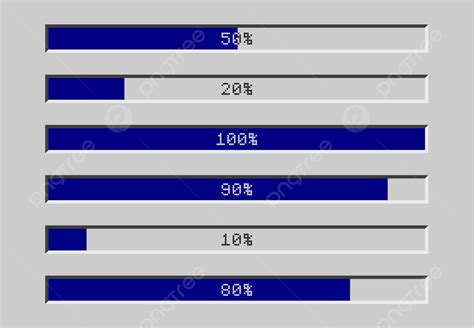 Horizontal Progress Gauge Moving Visual Meter Vector Moving Visual