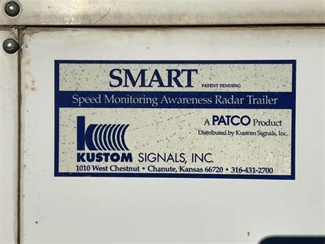 1994 Kustom Signals Smart Trailer Mounted Speed Monitor Construction