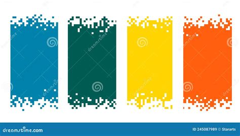Pixel Banners Digital Pixelated Header Tags Square Circle And Pixel Banners Digital Pixelated Header Tags Square Circle And