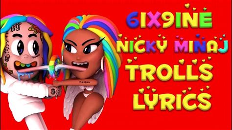 6ixnine Trollz Ft Nicki Minaj Official Lyrics Video Youtube