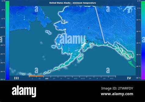 Minimum Temperature By Month In The United States Alaska Area With