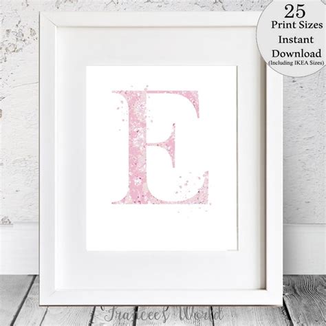 Letter E Wall Art Etsy