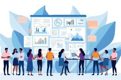 Data Driven Marketing Roi Analysis Stock Illustration Illustration Of