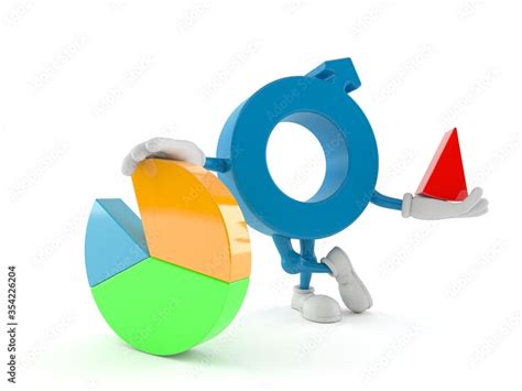 Male Gender Symbol Character With Pie Chart Stock Illustration Adobe Stock