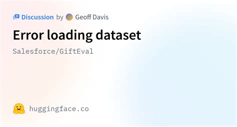 Salesforceteval · Error Loading Dataset