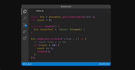 Balanced Syntax Theme By Sean Trane Sciarrone Vs Code Themes