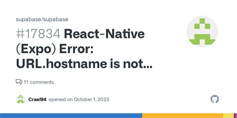 React Native Expo Error Urlhostname Is Not Implemented Js Engine Hermes · Issue 17834