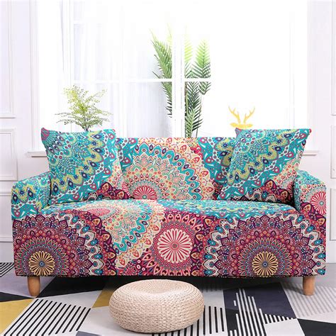 Elastic Sofa Covers For Living Room Stretch Bohemian Non Slip Cushion