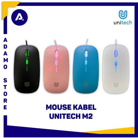 Jual Mouse Kabel Unitech M2 Super Slim Led Optical Usb Mouse Shopee Indonesia