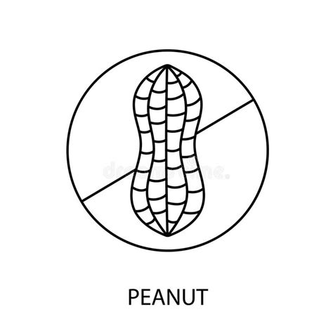 A Vector Line Icon Featuring A Crossed Out Shellfish Indicating The