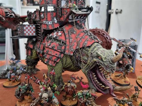Gargantuan Squiggoth Stomping On Through C And C Welcome R Orks