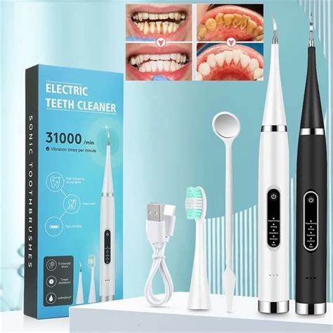 Electric Sonic Teeth Cleaner For Plaque Stain And Tartar Removal With Electric Toothbrush With