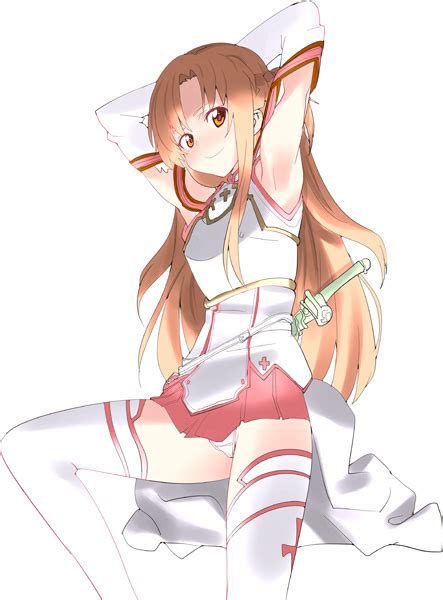Baba Arumi Asuna Sao Sword Art Online 10s 1girl Armor Armpits