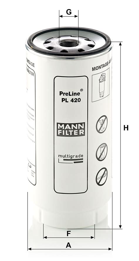 Mann Filter Pl 420 X Filtro Do Combustível Preline Diesel