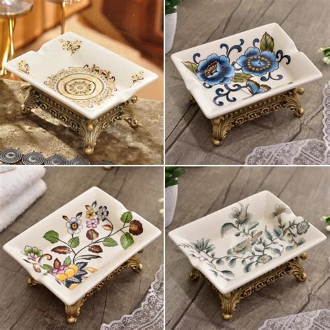 Vintage Ceramic Soap Dish Self Draining Handmade Soap Container