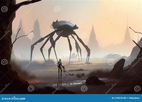 Exploring An Alien Planetary System Generative Ai Illustration These