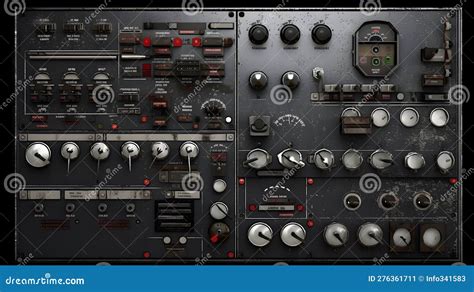 An Industrial Control Panel With Various Switches And Dia One Created