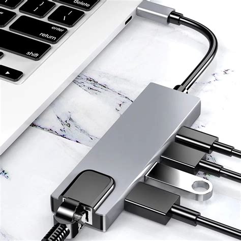 5 In 1 Multi Laptop Desk USB 2 0 Type C 4K Pd Fast Charging 4 Port USB C Electronic Hub Docking