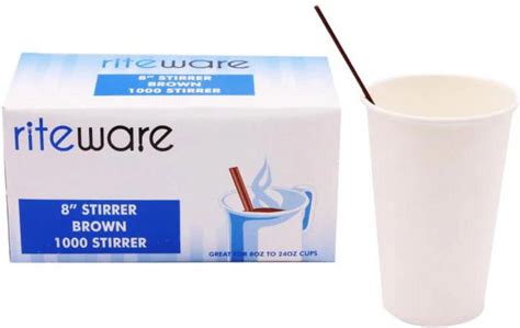 Riteware 8 Brown Coffee Stirrer 1000bx Sp0838 Chefsuppliesca