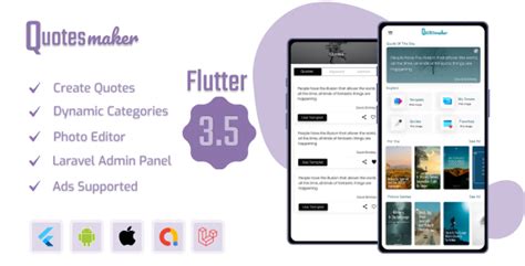 Quotes Maker Flutter App Laravel Admin Panel Codemarket