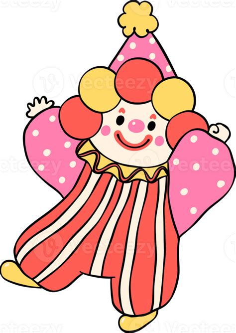 Playful Clowncore Cartoon Cute And Vibrant Doodle Drawing 57112400 Png