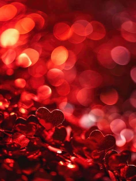 Love Hearts Dynamic Background Premium Ai Generated Image