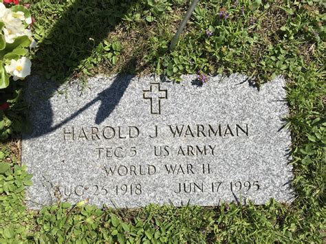 Harold James Warman 1918 1995 Find A Grave Memorial