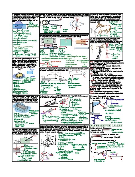 Third Statics Cheat Sheet Homogeneous In Its