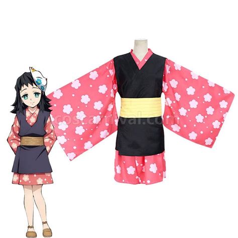 Demon Slayer Kimetsu No Yaiba Makomo Full Set Kimono Cosplay Costume C