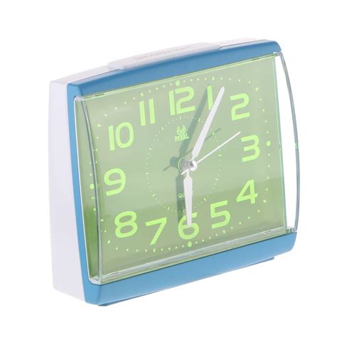 Non Ticking Analog Alarm Clock With Nightlight And Grandado