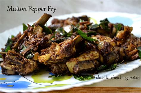 Mutton Pepper Frykhaja Style Shobskitchen