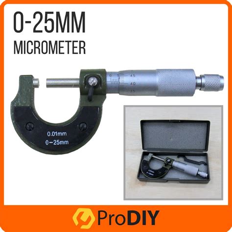 0 25mm Micrometer Solid Metal Frame Outside Metric Shopee Malaysia