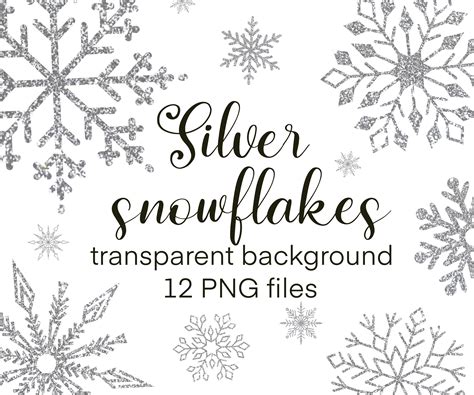 Silver Snowflake Png Glitter Snowflakes Png Snowflake Clipart Frozen