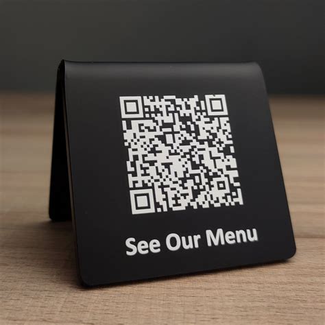 Acrylic Qr Menu Stands Touchless Menu Qr Stand Easy Wipe Connect