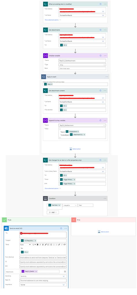 solved flow sending e mail with attachment when a value power