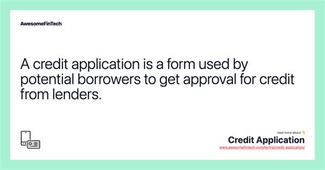 Credit Application Awesomefintech Blog