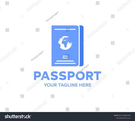 Passport Id Pass Logo Design Passport Stock Vector Royalty Free