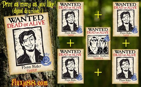 Flynn Rider Wanted Poster High Resolution