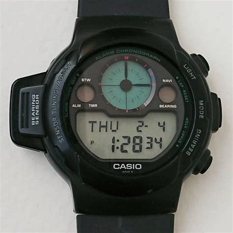 Vintage Casio Digital Compass Watch Blue Rare Cpw 110 Etsy
