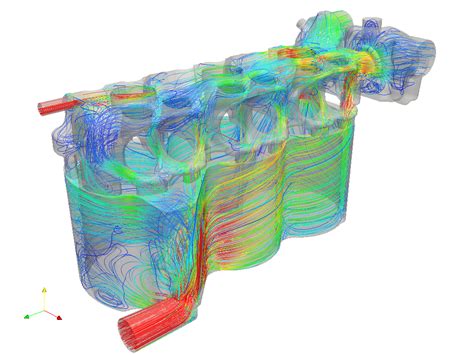 Coolant Flow In Engine Water Jacket By Dheiny Simscale