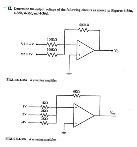 Solved Determine The Output Voltage Of The Following Chegg Com