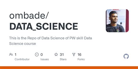 GitHub Ombade DATA SCIENCE This Is The Repo Of Data Science Of PW Skill Data Science Course