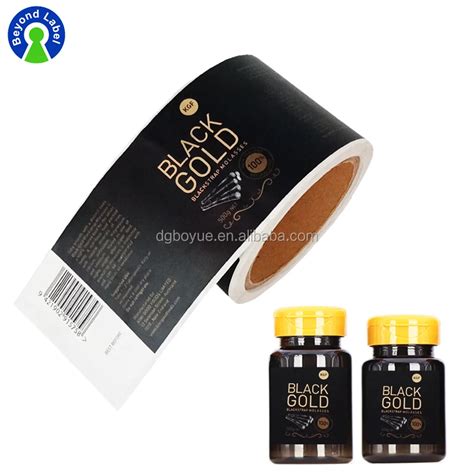 Gold Foil Hot Stamping Stickers Custom Adhesive Labels