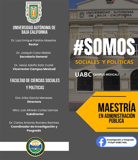 Maestría en Administración Pública 2025 | QueHacer Cimarrón UABC