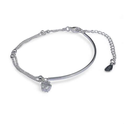 Sterling Silver Beaded Star Bracelet Aurai